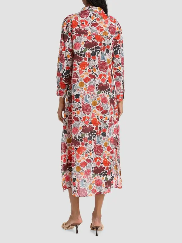 RO'S GARDEN Brussels Floral Cotton Midi-dress