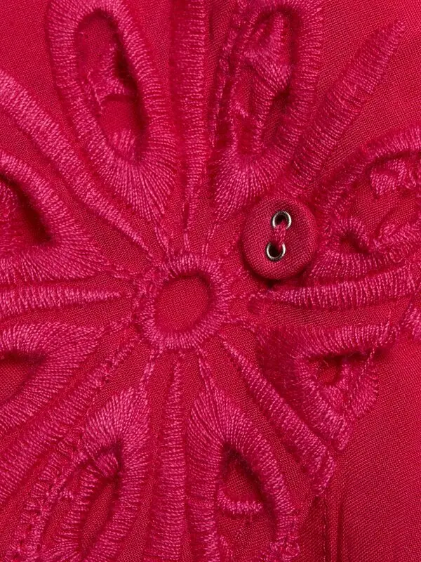 Johnny Was Eyelet Button-front Shirtdress