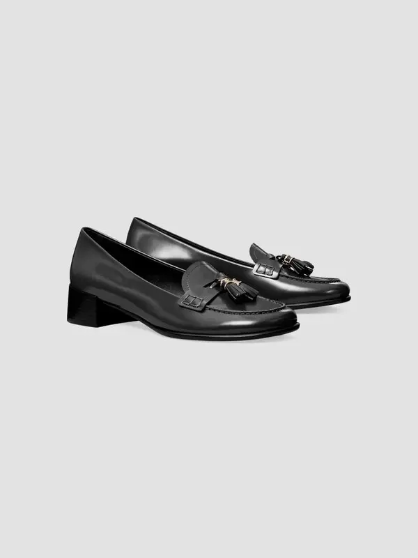 Tory Burch 30mm Tassel Leather Loafers - Black