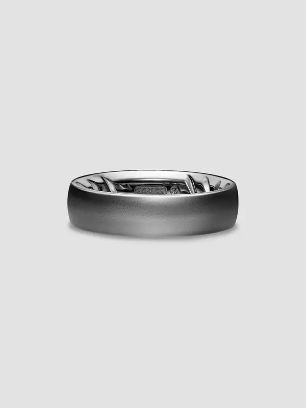 David Yurman Streamline Band Ring In Anthracite Titanium, 6.2mm