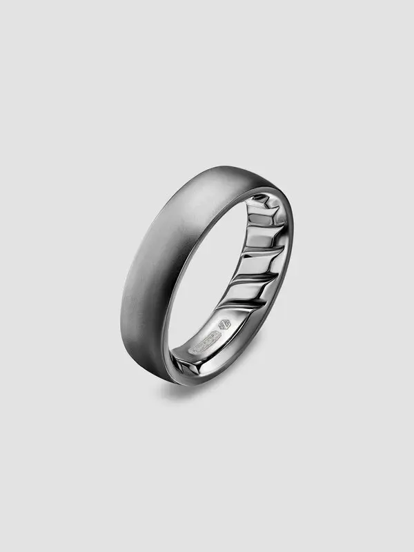 David Yurman Streamline Band Ring In Anthracite Titanium, 6.2mm