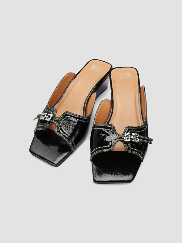 GANNI Butterfly Wedge Mule Sandals