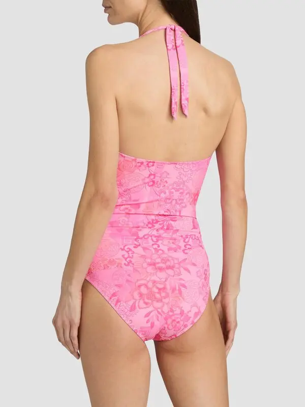 Johnny Was Twisted Floral One-piece Swimsuit