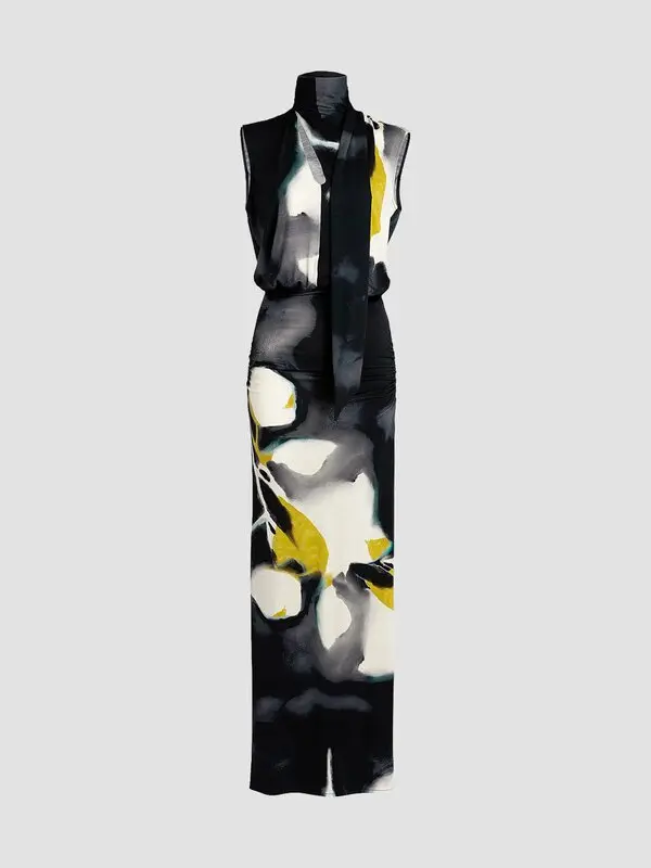 Silvia Tcherassi Cody Floral Draped Maxi Dress
