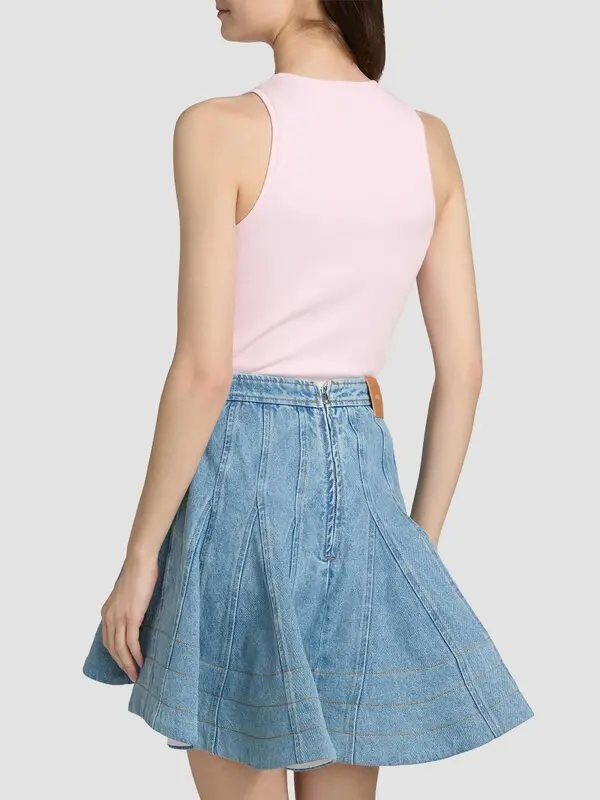 AKNVAS Camille Floral Appliqué Cotton Tank
