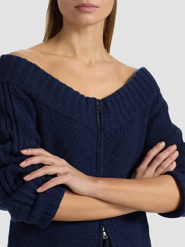 THE ELDER STATESMAN Rosie Cashmere Off-the-shoulder Cardigan