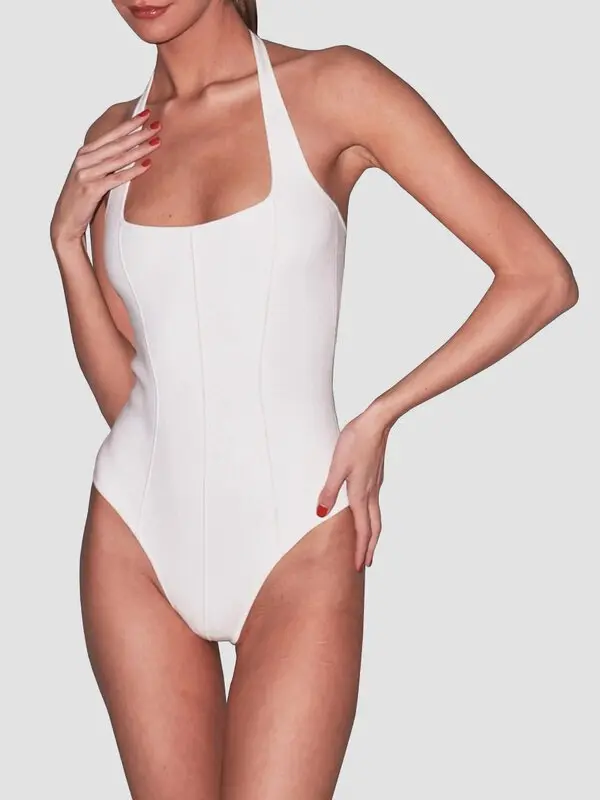 FLEUR DU MAL Sofia Halterneck Bodysuit