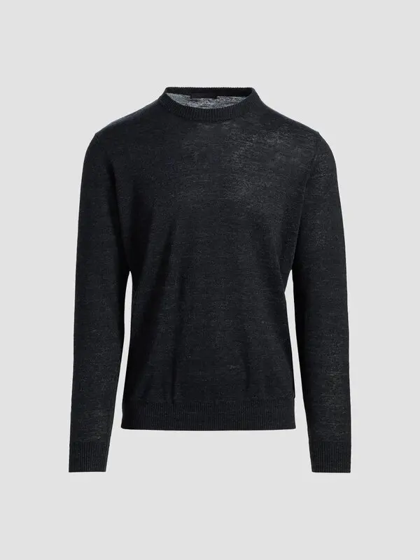 SAKS FIFTH AVENUE Linen-blend Sweater - Black