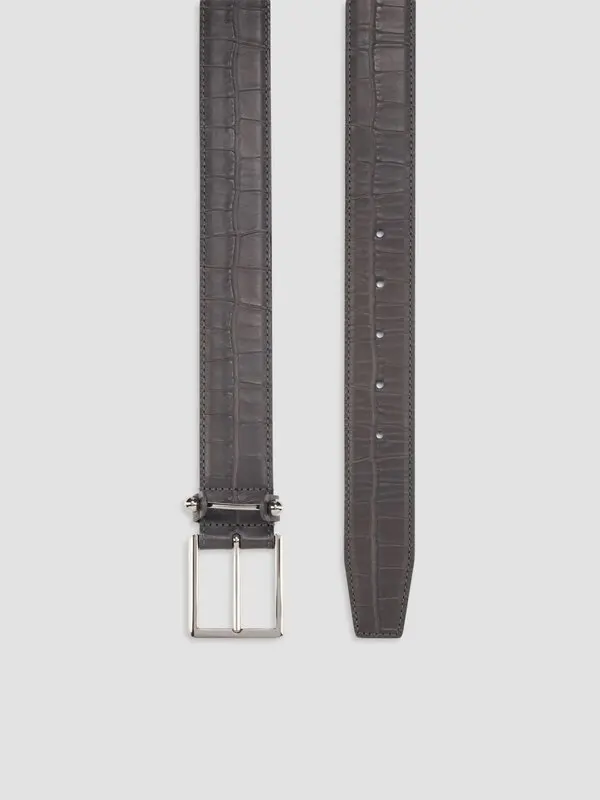 CHRISTIAN LOUBOUTIN Chambeliss Patinated Leather Belt