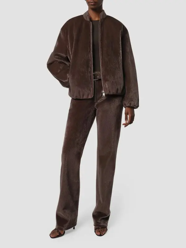 Apparis Maris Faux Fur Bomber Jacket - Umber