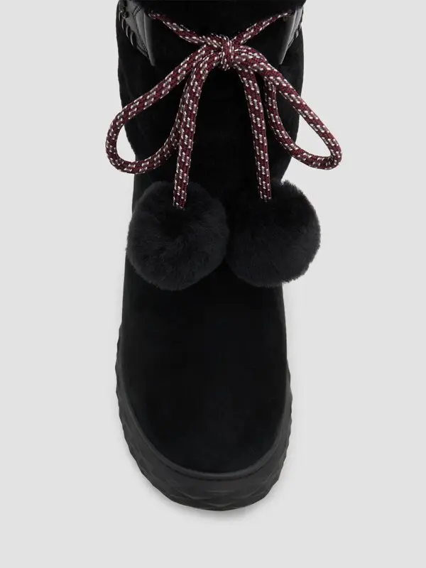 JIMMY CHOO Cobi Shearling & Suede Boots