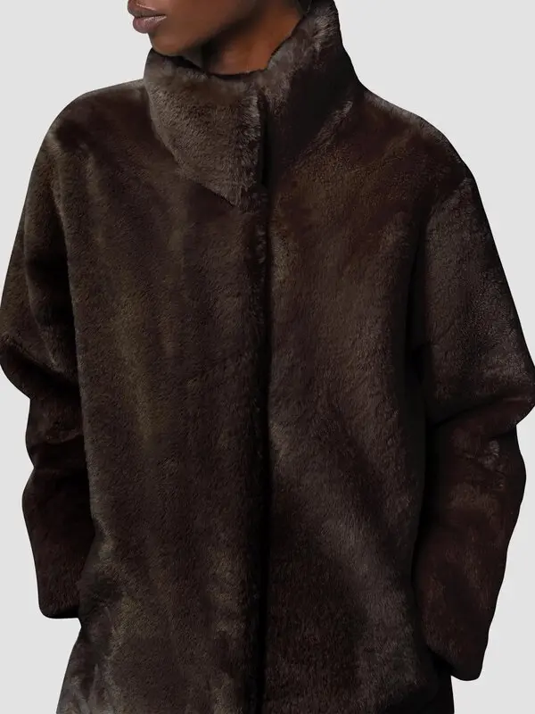 Apparis Blair Faux Fur Stand Collar Coat