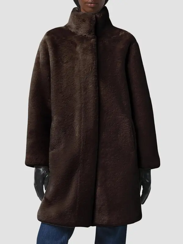 Apparis Blair Faux Fur Stand Collar Coat
