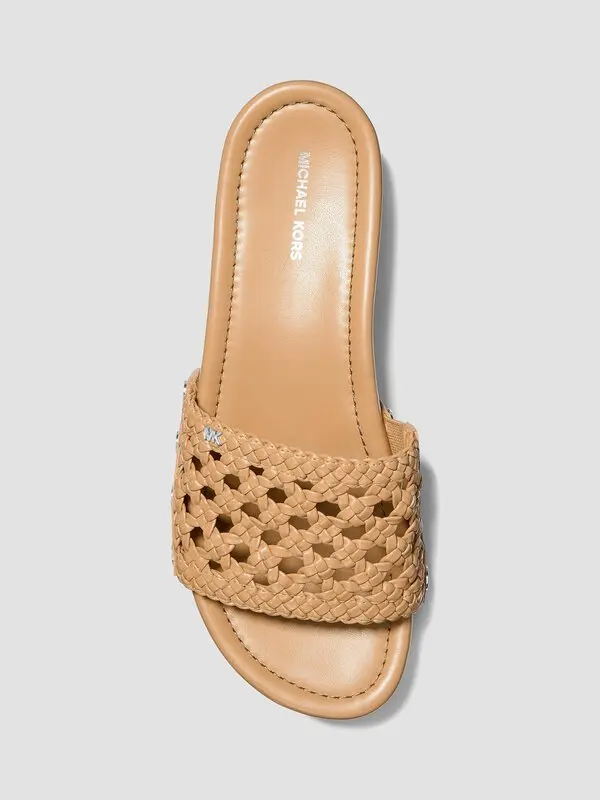 Michael Kors Mayes 50mm Woven Leather Mules