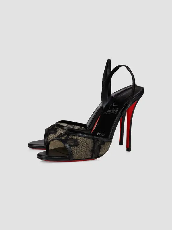 CHRISTIAN LOUBOUTIN Miss Z Lace And Mesh Sling Sandals