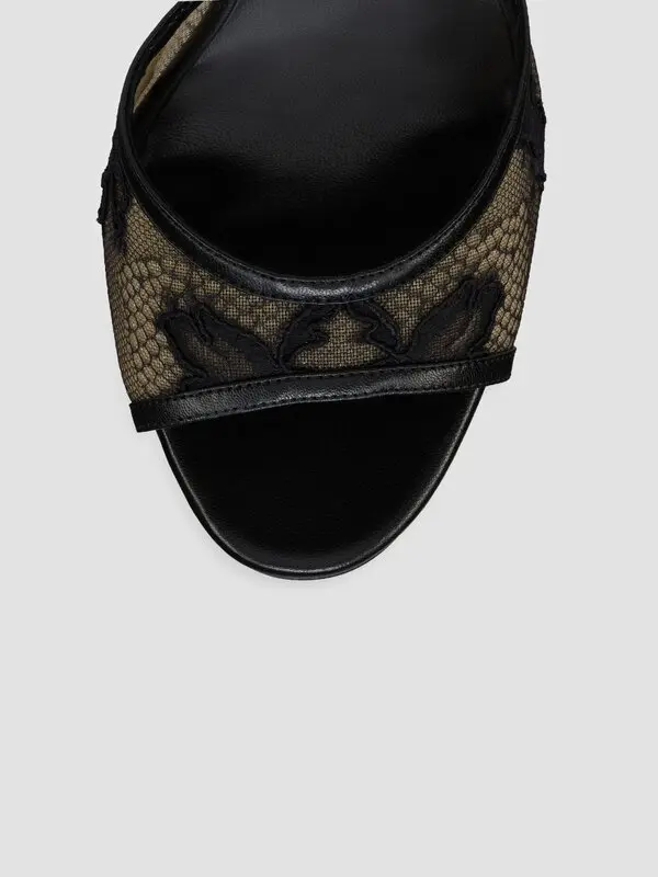 CHRISTIAN LOUBOUTIN Miss Z Lace And Mesh Sling Sandals