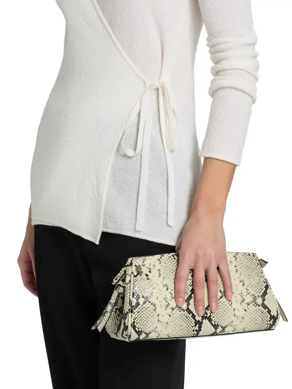 THE ELDER STATESMAN Pebble Beth Wrap Cardigan