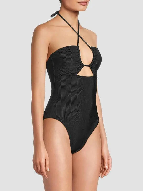 Beach Riot Rib Phoenix One-piece Swimsuit - Black
