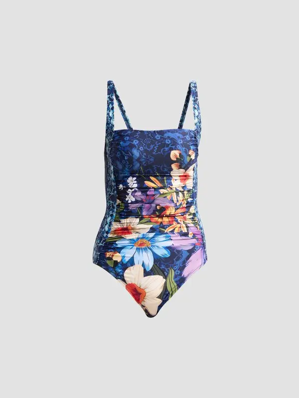 Johnny Was Marilyn Ruched One-piece Swimsuit - Imogen Night