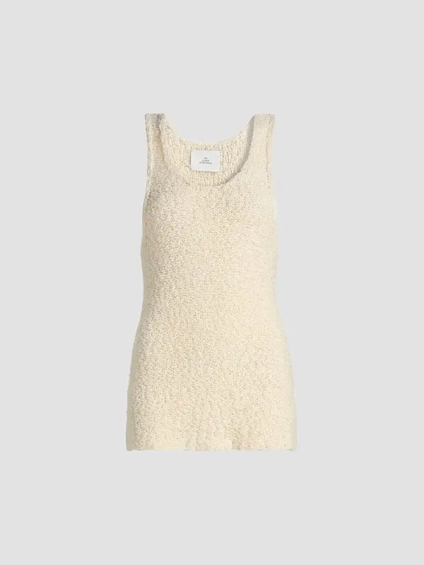 THE ELDER STATESMAN Ella Bouclé Knit Tank
