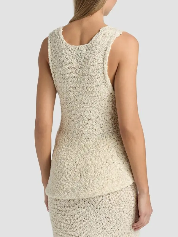 THE ELDER STATESMAN Ella Bouclé Knit Tank