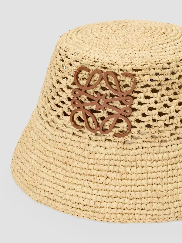Loewe X Paula's Ibiza Anagram Raffia Bucket Hat