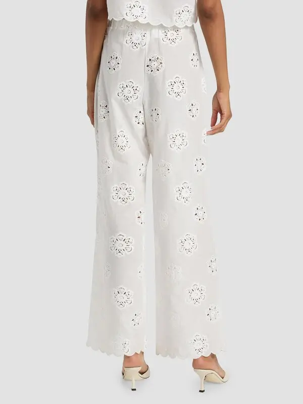 Cami Nyc Tiago High-rise Anglaise Cotton Pants