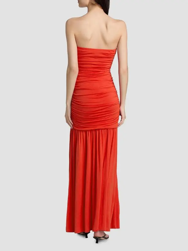 Cami Nyc Waverly Strapless Ruched Maxi Dress