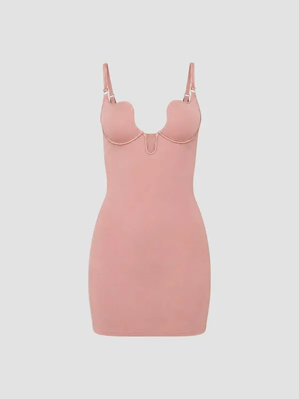FLEUR DU MAL Le Stretch Micro U-plunge Mini Slip Dress