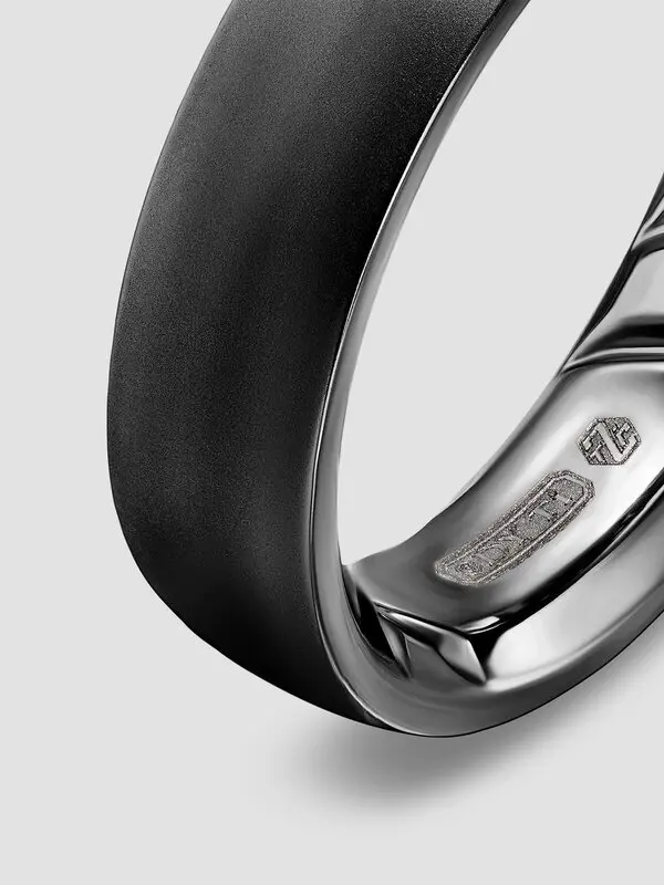 David Yurman Streamline Band Ring In Titanium, 6.2mm