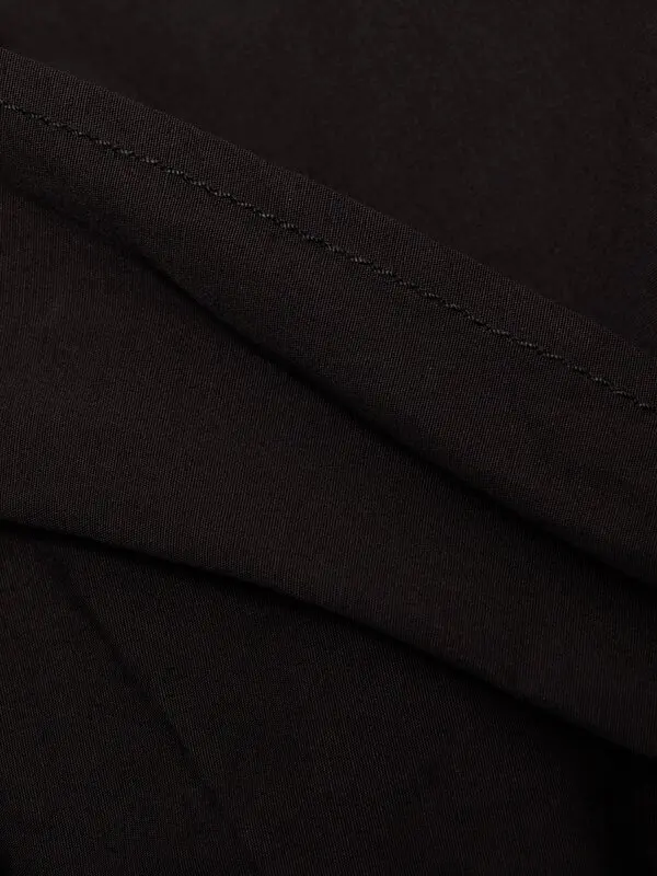 GANNI Tie-waist Stretch-cotton A-line Minidress