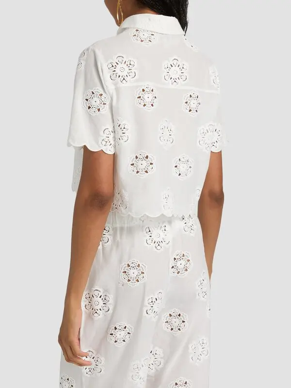 Cami Nyc Xana Cotton Eyelet Short-sleeve Top