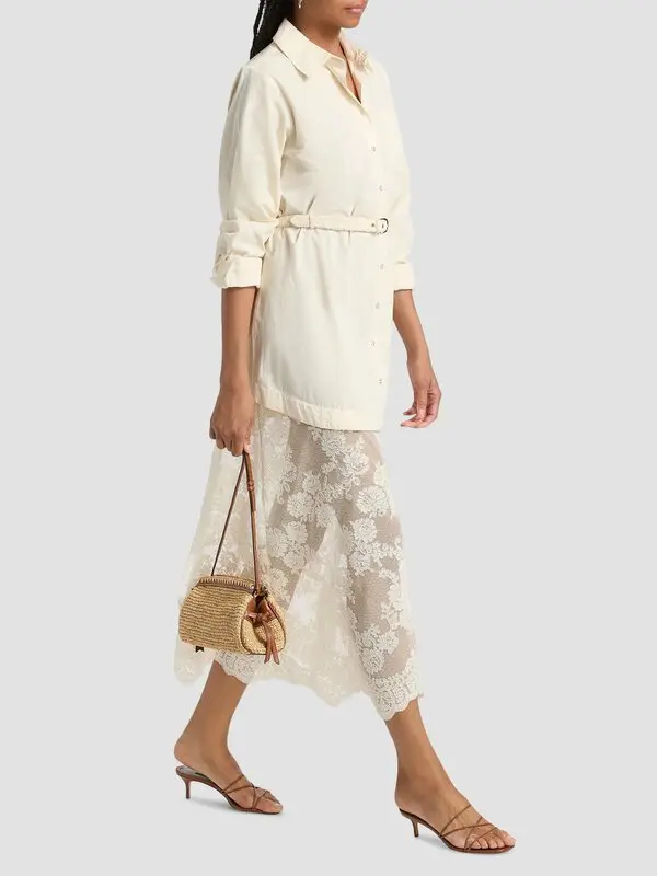 Cami Nyc Niveen Cotton & Lace Midi-dress