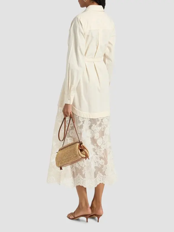 Cami Nyc Niveen Cotton & Lace Midi-dress