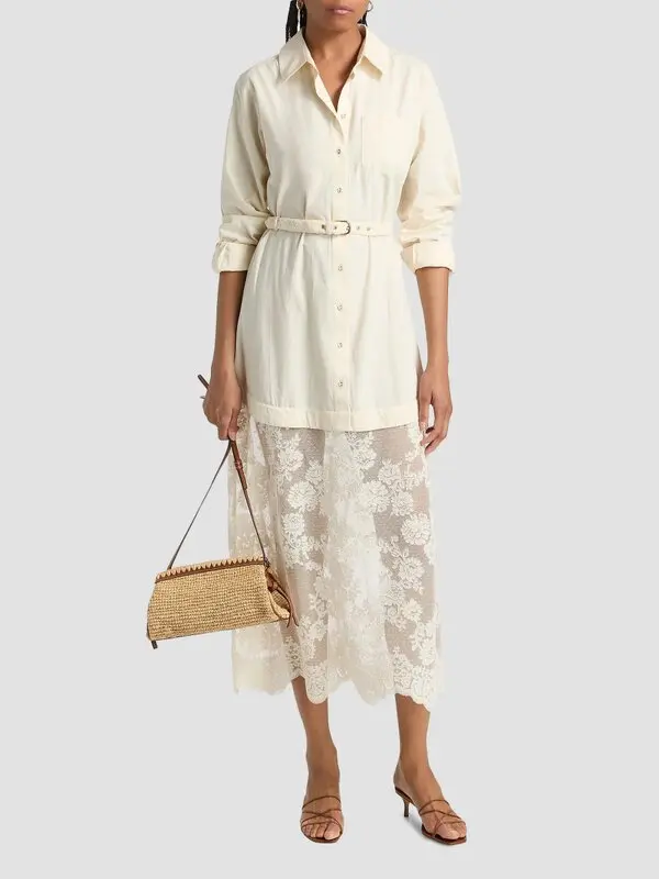 Cami Nyc Niveen Cotton & Lace Midi-dress