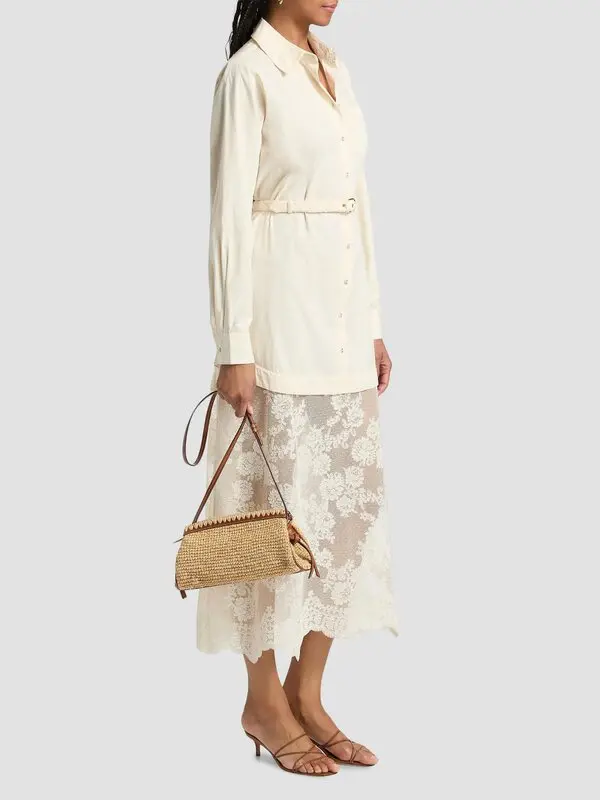 Cami Nyc Niveen Cotton & Lace Midi-dress