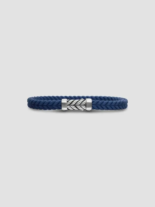 David Yurman Chevron Rubber Bracelet - Blue