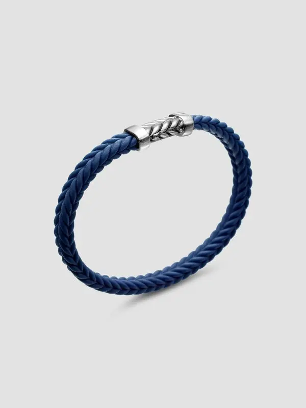 David Yurman Chevron Rubber Bracelet - Blue