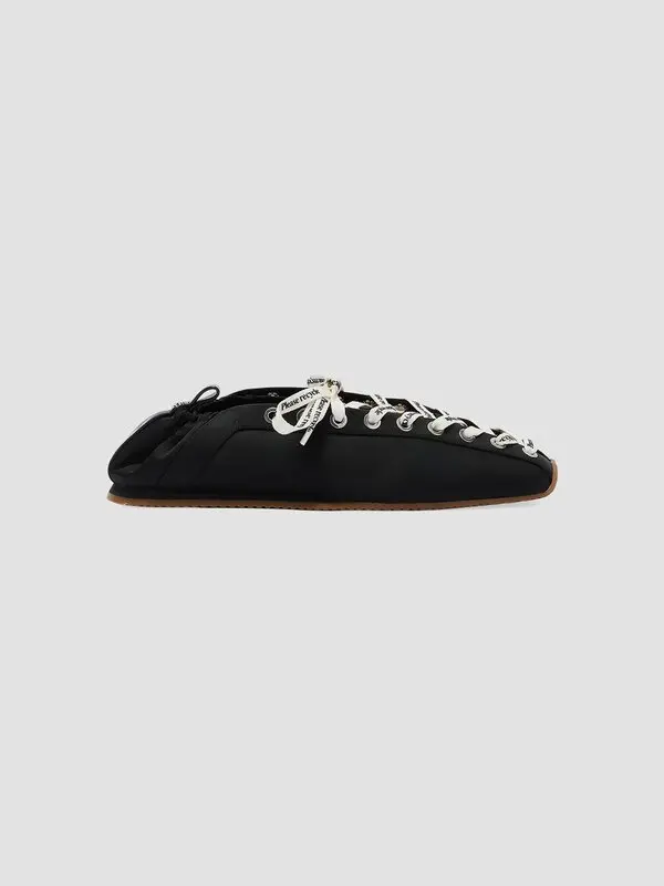 GANNI Lace-up Ballet Flats