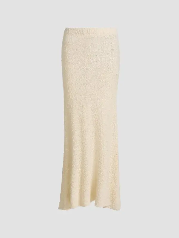 THE ELDER STATESMAN Ella Bouclé Knit Maxi Skirt