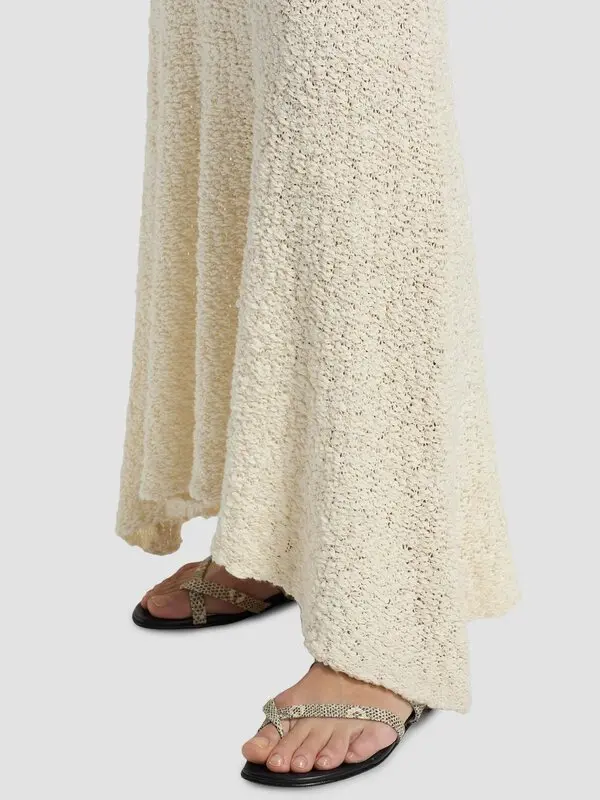 THE ELDER STATESMAN Ella Bouclé Knit Maxi Skirt