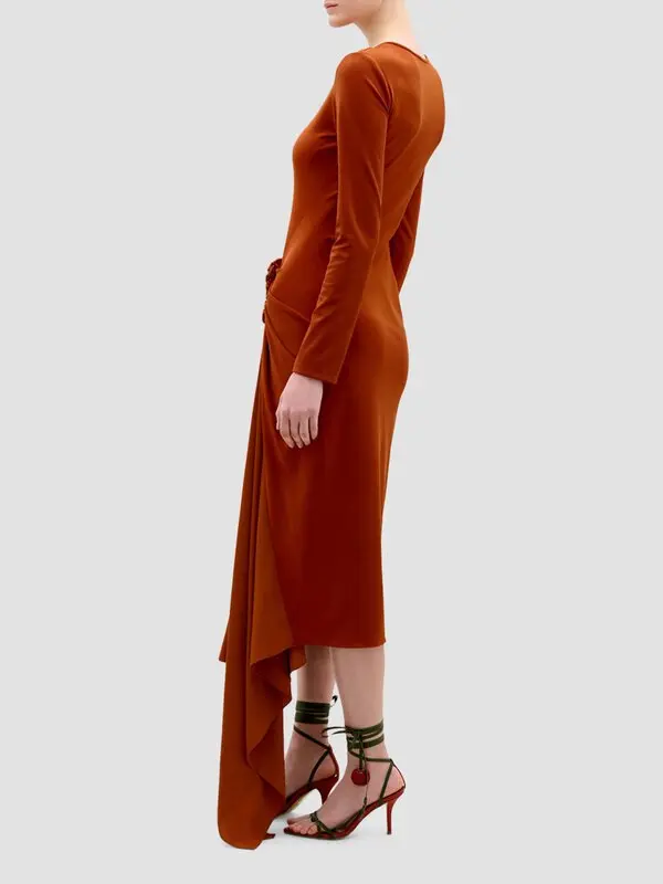 Silvia Tcherassi Ananya Draped Jersey Midi Dress