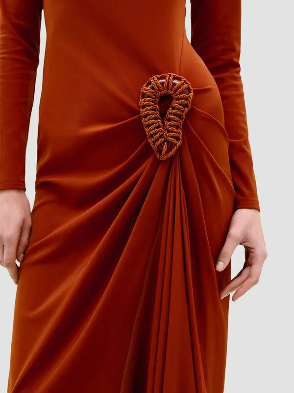Silvia Tcherassi Ananya Draped Jersey Midi Dress