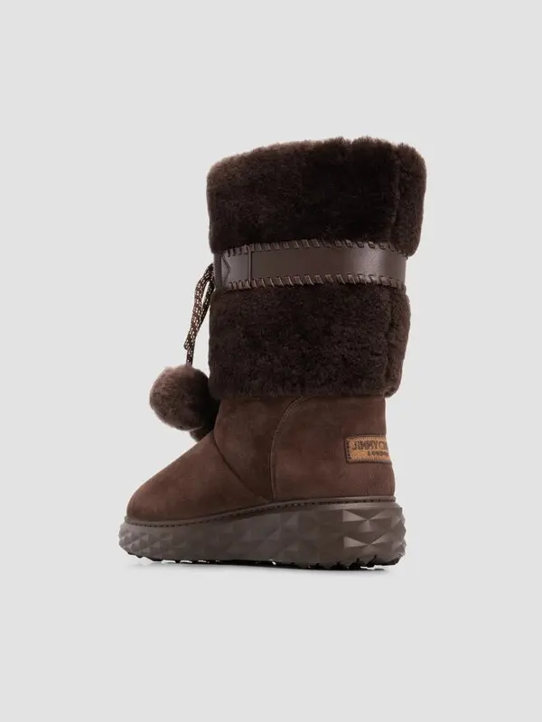 JIMMY CHOO Cobi Suede & Shearling Boots
