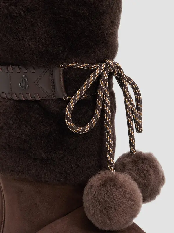 JIMMY CHOO Cobi Suede & Shearling Boots