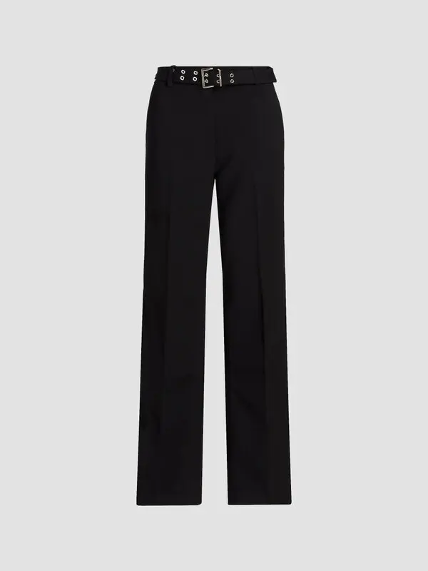 GANNI Bonded Crepe Belted Pants