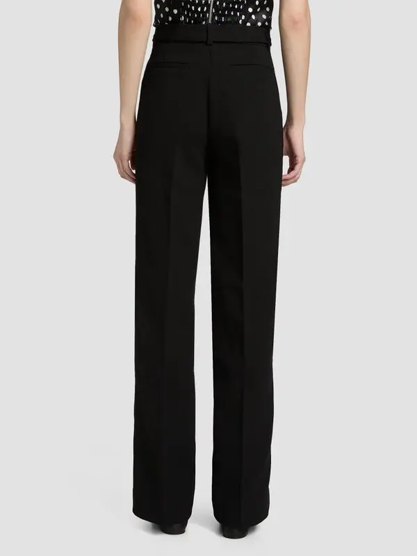 GANNI Bonded Crepe Belted Pants