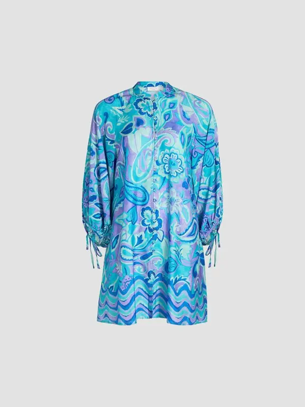Johnny Was Floral-paisley Minidress