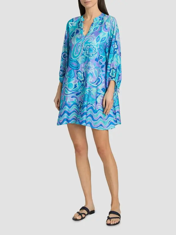 Johnny Was Floral-paisley Minidress