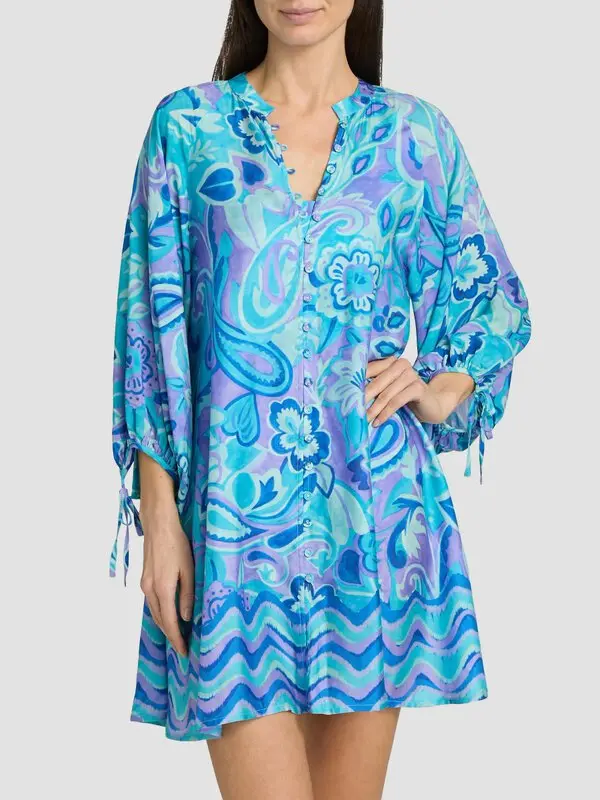 Johnny Was Floral-paisley Minidress